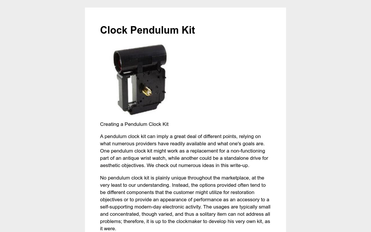 Clock Pendulum Kit